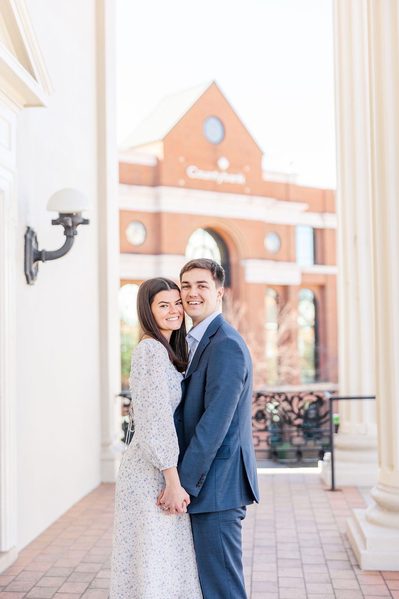 Addie & Caleb | Winter Engagement Session Downtown Greenville ...