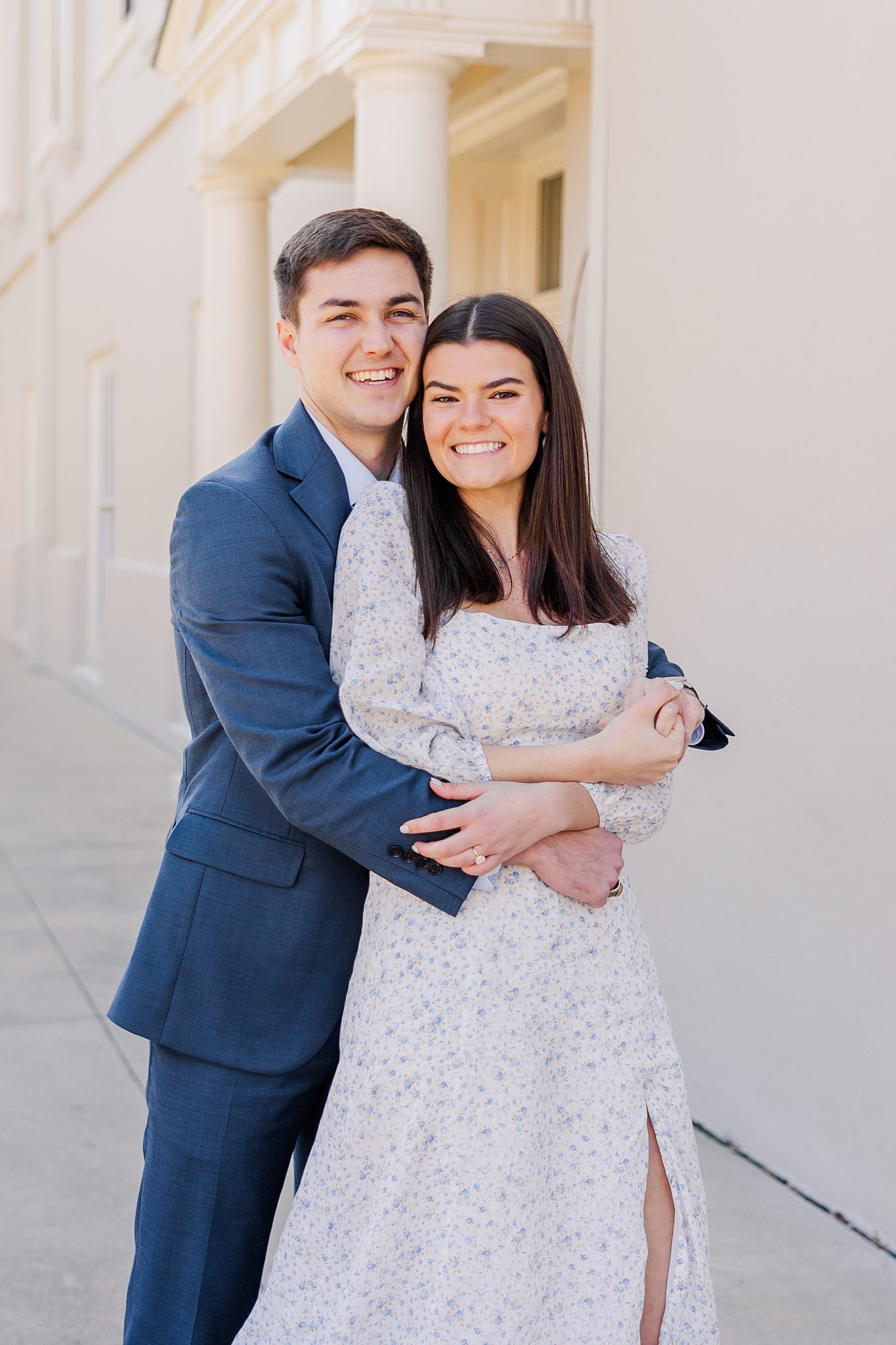 Addie & Caleb | Winter Engagement Session Downtown Greenville ...